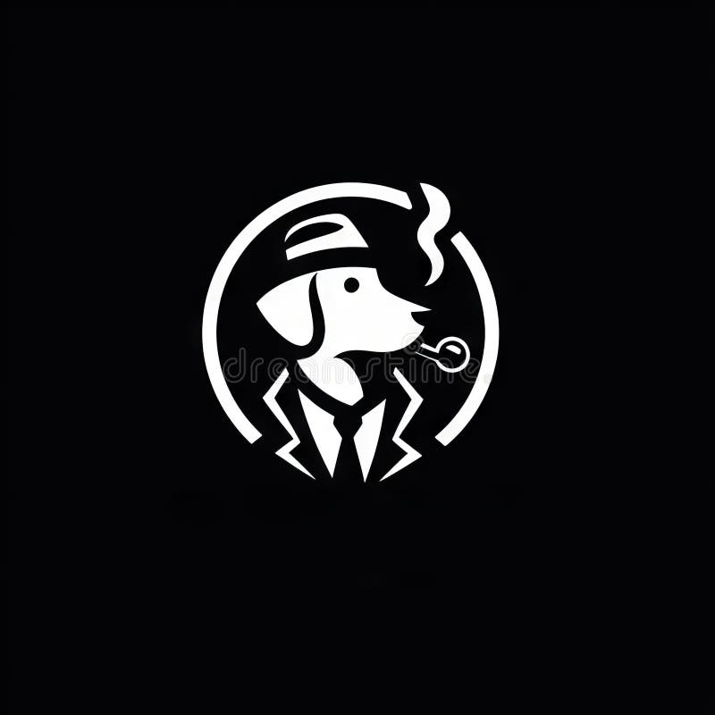 Dog PI or Security Logo stock illustration. Illustration of private ...