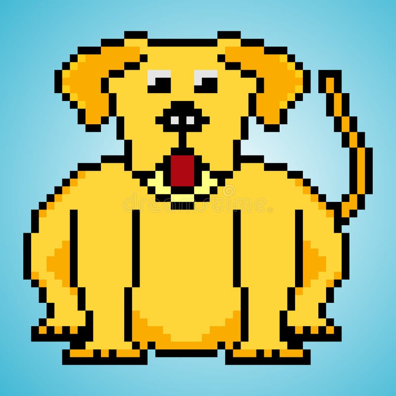 Dog pixel art design stock illustration. Illustration of head - 276861522