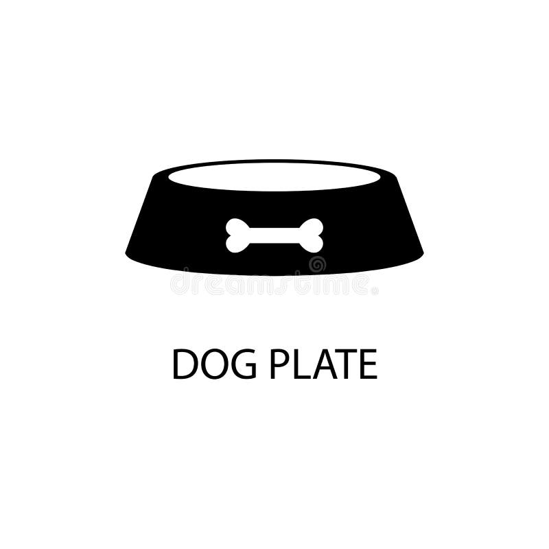 Dog Plate Black Sign Icon. Vector Illustration Eps 10 Stock ...