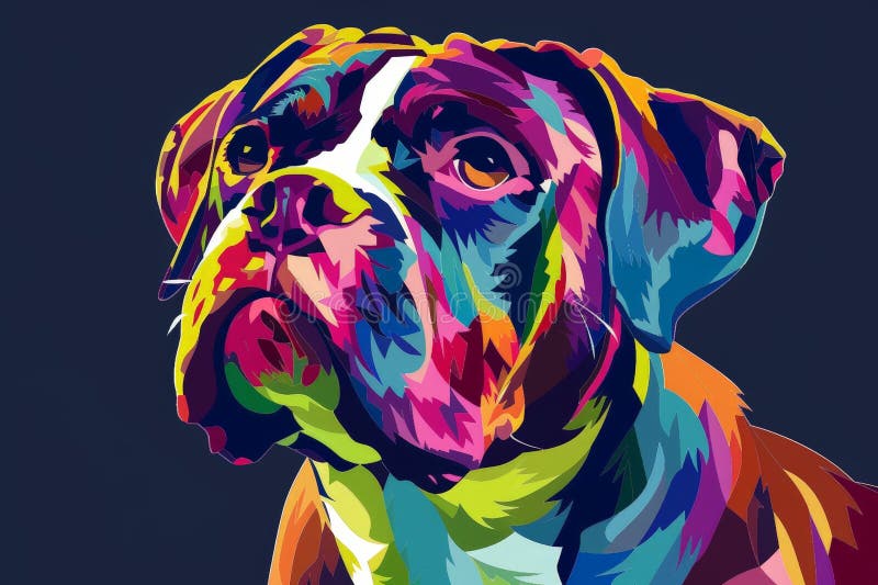 A Dog in Pop Art Style for Shirt Mockup Stock Image - Image of playful ...