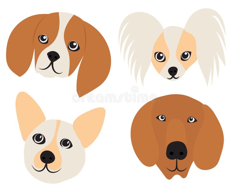 Dog portrait flat design stock vector. Illustration of official - 247731193