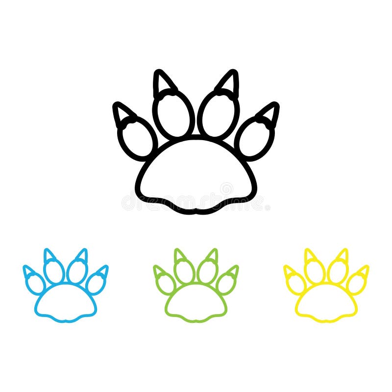 DOG Print Icon Vector Logo Eps Stock Vector - Illustration of head ...