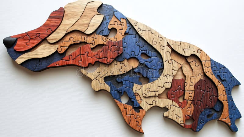 A Dog Puzzle Figure Illustrating the Themes of Problem-solving and Pet ...