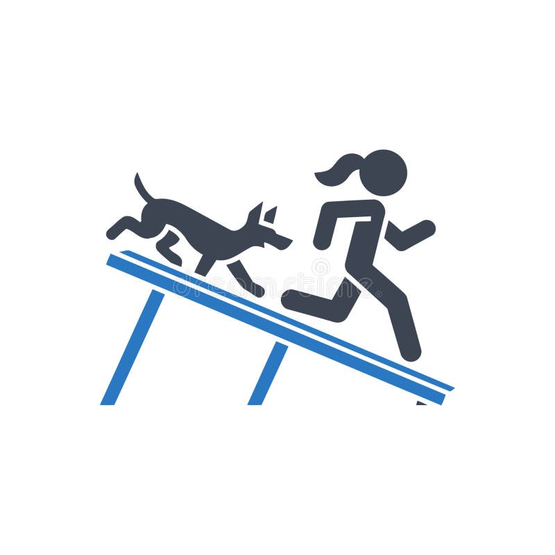 Dog Ramp Training Icon stock vector. Illustration of agility - 376291188