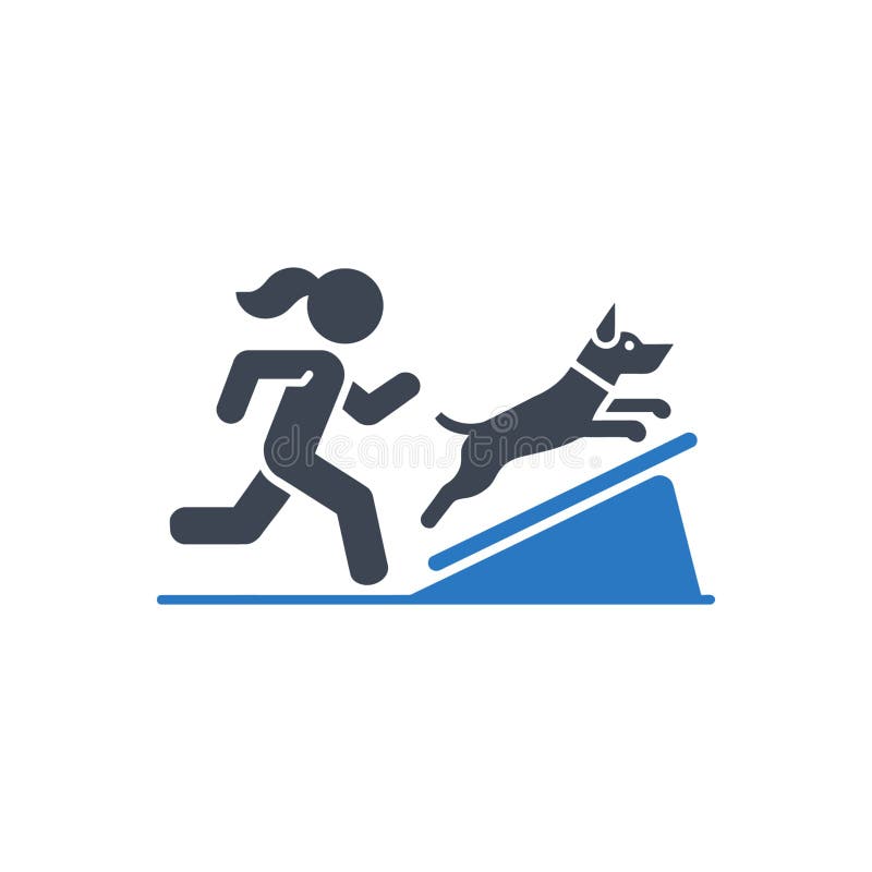Dog Ramp Training Icon stock vector. Illustration of running - 376291212