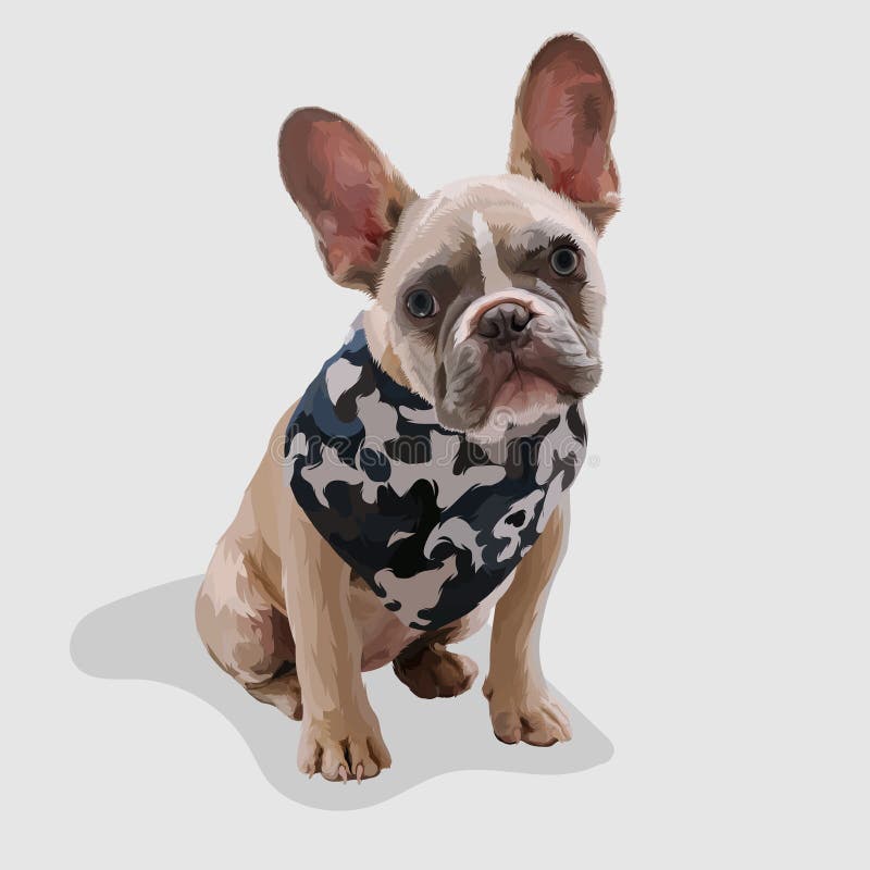 Dog Realistic Hand Drawn Vector and Illustrations White Background ...