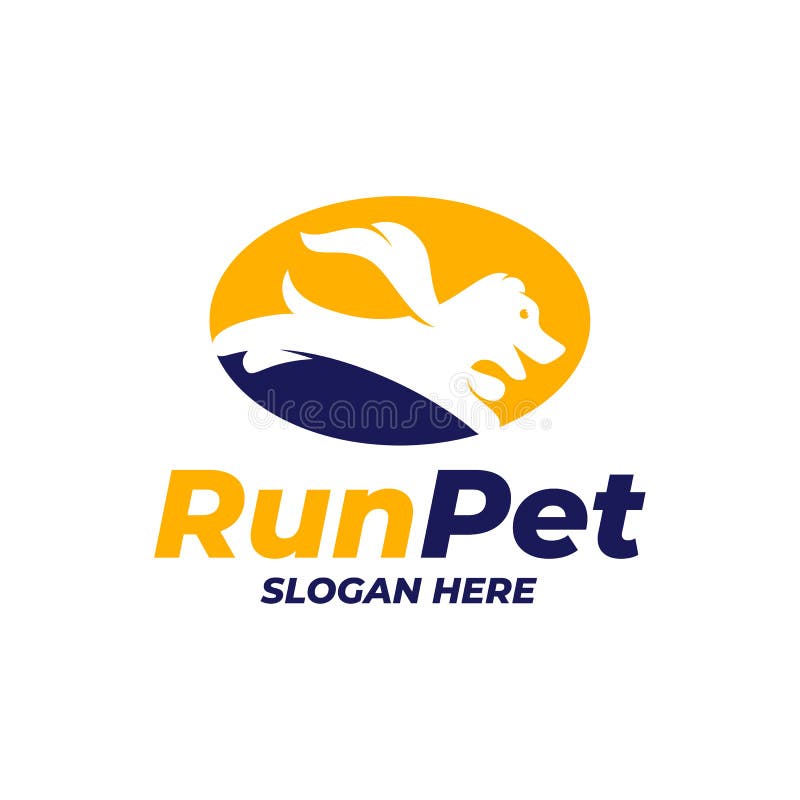 Dog Run Logo Design Template. Dog Logo Concept Vector Stock ...