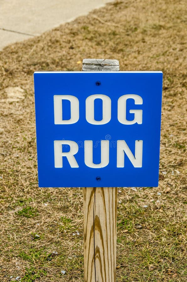 Dog Run Sign stock image. Image of square, information - 112240743