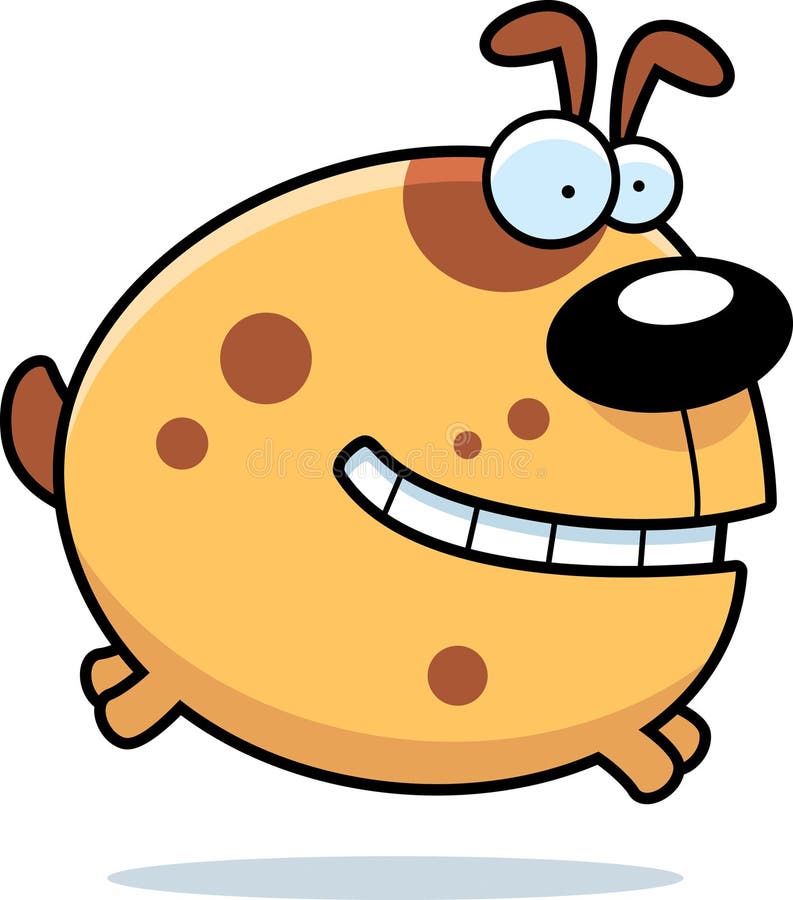 Dog Running stock vector. Illustration of happy, cartoon - 41817571