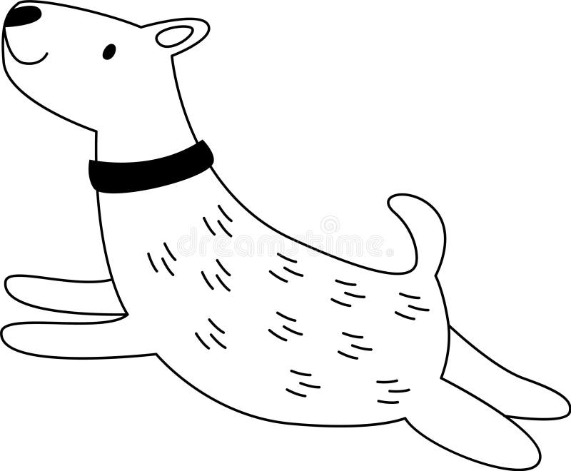 Dog Running Outline stock vector. Illustration of icon - 302128308