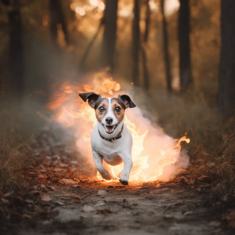A Dog Running through the Woods with a Fireball in Its Mouth ...