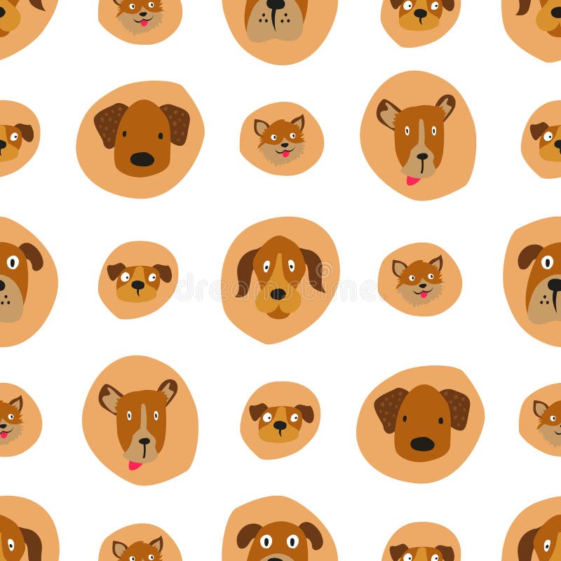Dog seamless pattern stock vector. Illustration of barking - 110894815