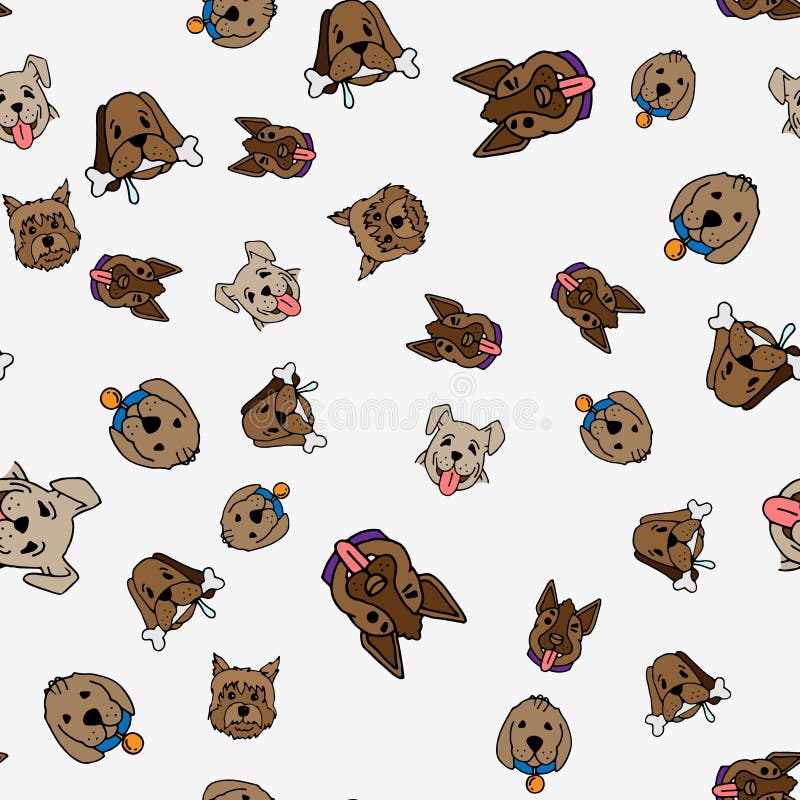 Dog set illustration stock illustration. Illustration of cute - 101859112