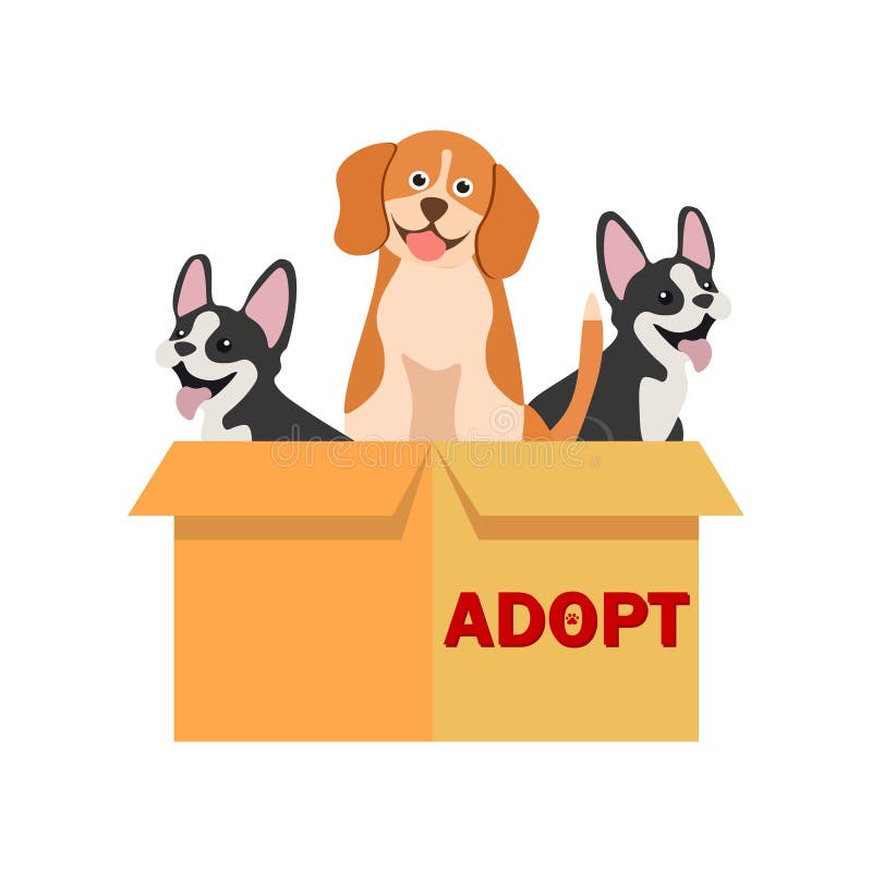 Dog Shelter Month Greeting Card. Vector Illustration Stock Vector ...