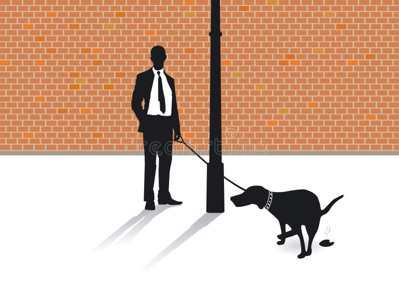 The dog shit stock vector. Illustration of male, funny - 23740946