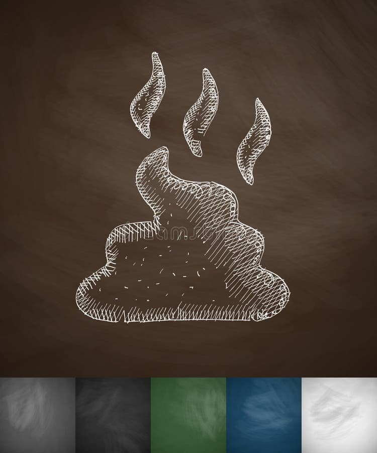 Dog shit icon stock vector. Illustration of retro, family - 56799731