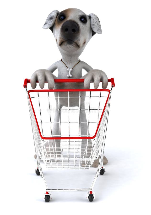 Dog shopping stock illustration. Illustration of friend - 7639566