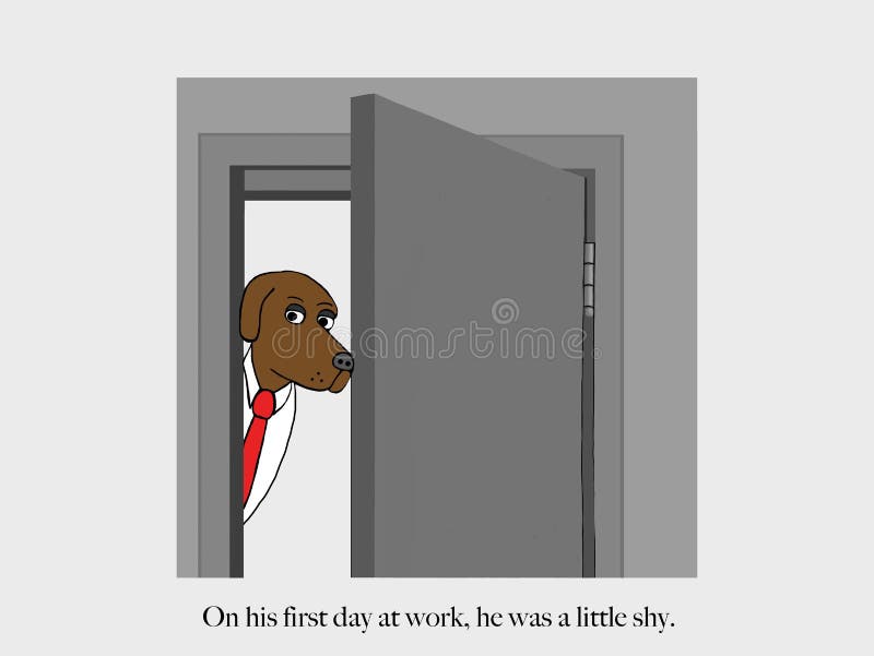 First Day at Work stock illustration. Illustration of funny - 62519914