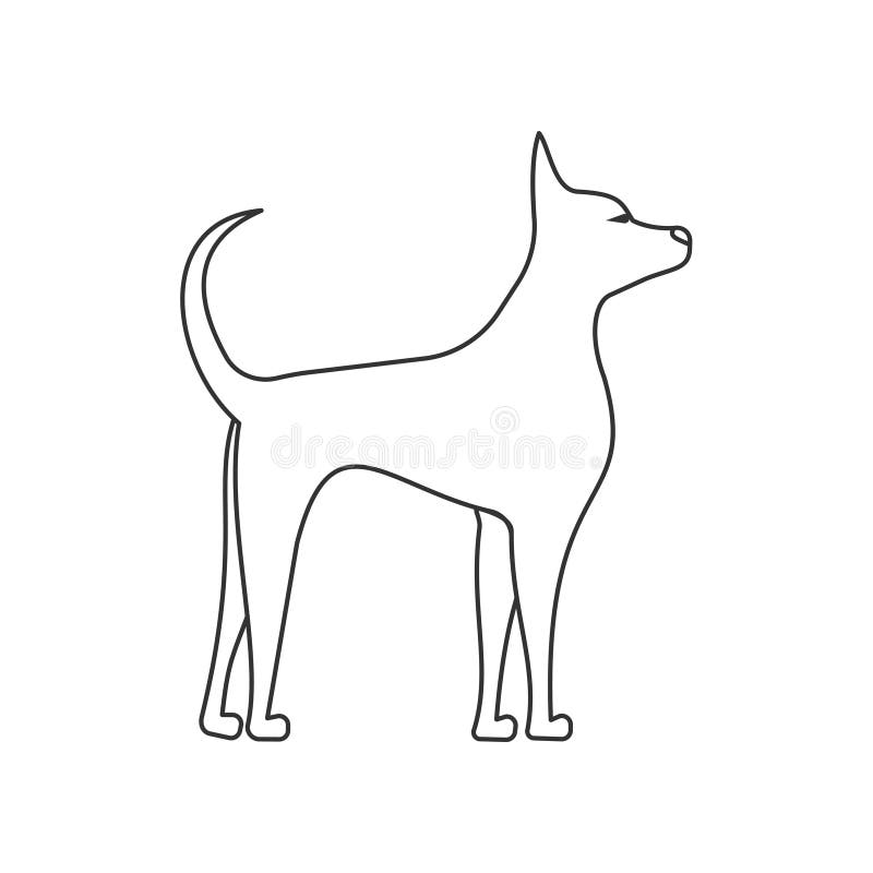 Dog Standing Sideways Stock Illustrations – 43 Dog Standing Sideways ...