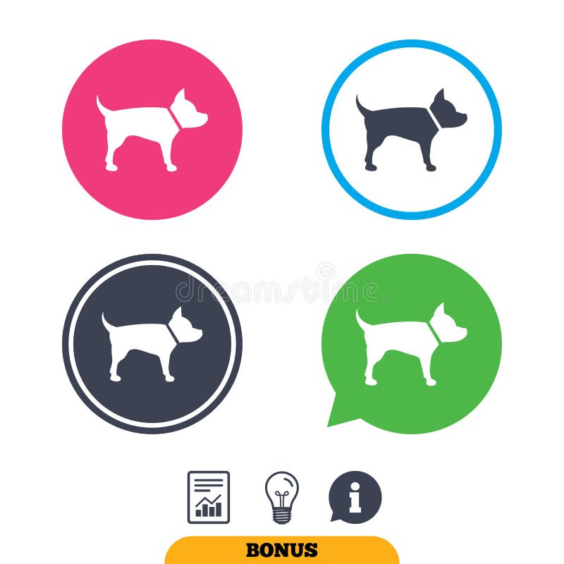Dog sign icon. Pets symbol stock vector. Illustration of bubble - 80353436