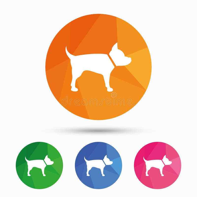 Dog sign icon. Pets symbol stock vector. Illustration of adopted - 77881260