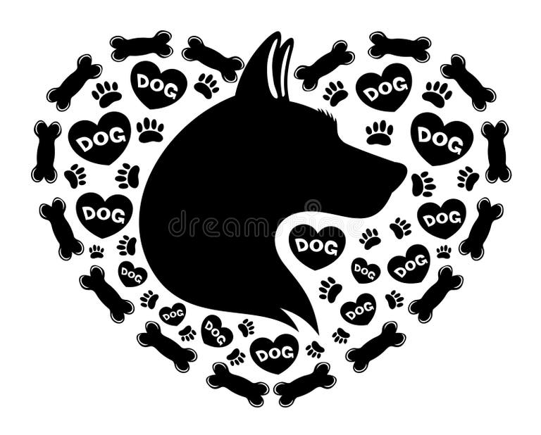 Dog sign. stock vector. Illustration of decorative, clip - 41271100