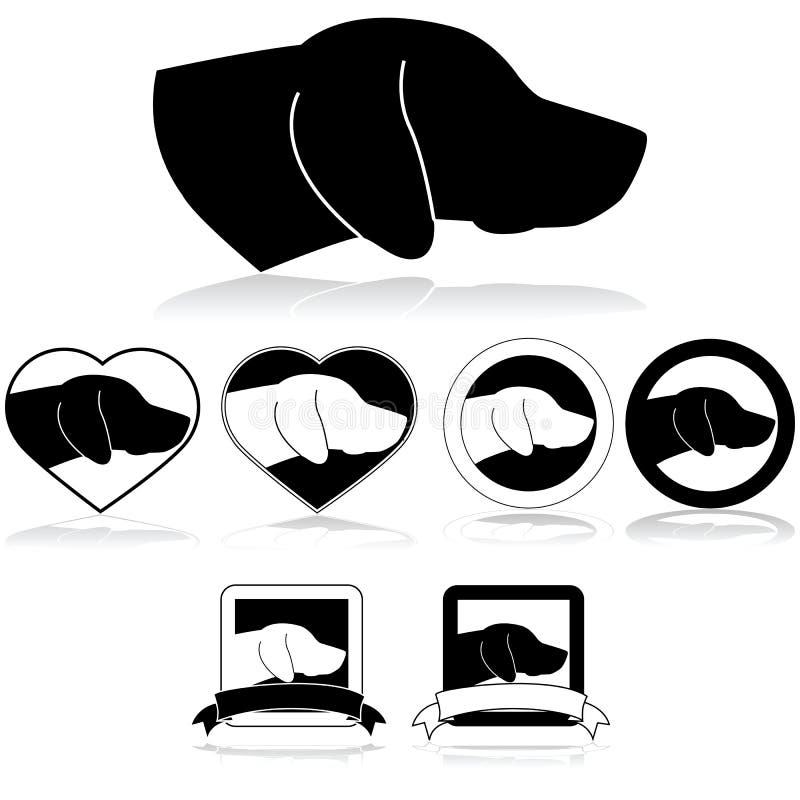 Dog signs stock vector. Illustration of icon, head, idea - 37980292