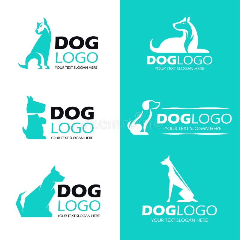 Dog Sit Logo , Pet Logo Vector Set Design Stock Vector - Illustration ...