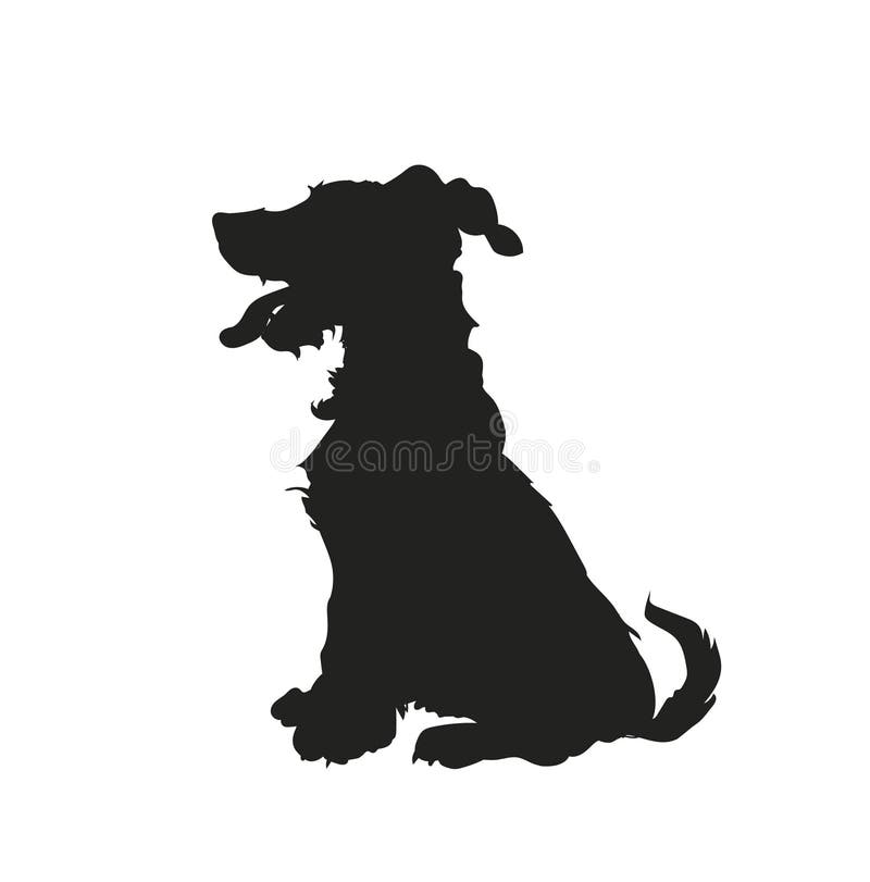 Sitting Dog Logo. Vector Illustration. Stock Vector - Illustration of ...