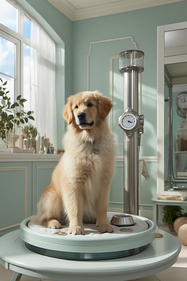 A Dog Sitting on a Table in a Doctor S Office. Vet Clinic Interior ...