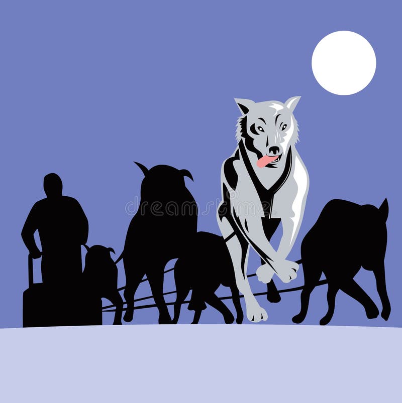 Dog Sled Team Clip Art
