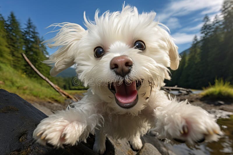 The Dog is Smiling. a Dog is a Human Favorite Stock Illustration ...