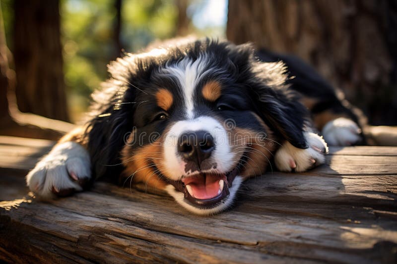 The Dog is Smiling. a Dog is a Human Favorite Stock Illustration ...