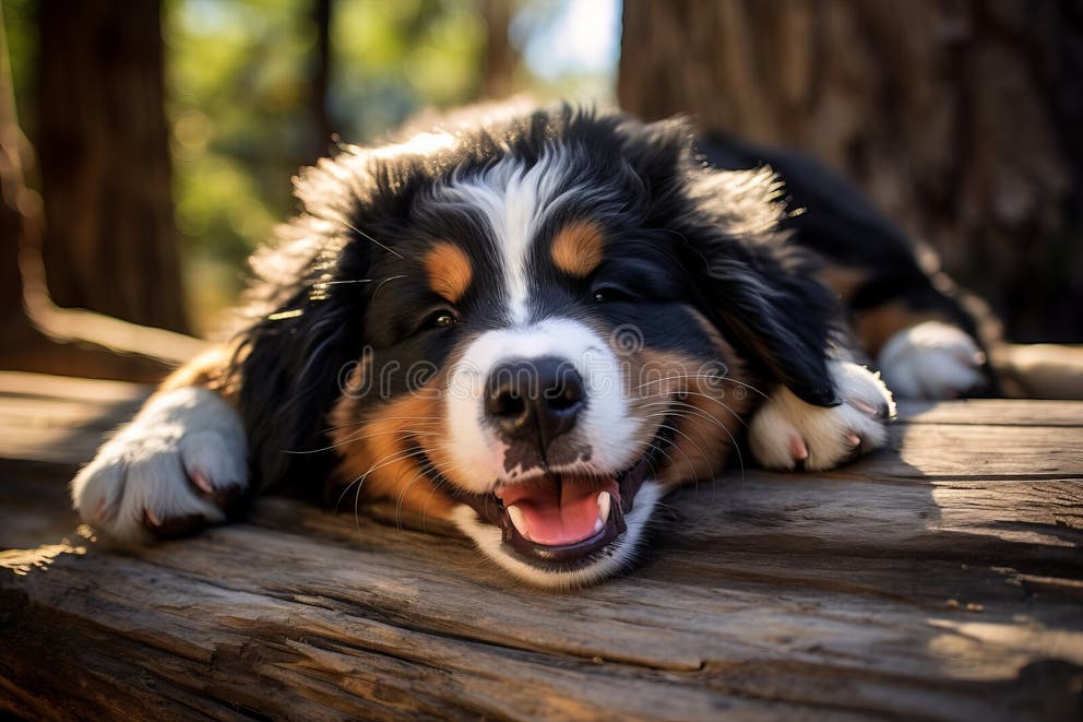 The Dog is Smiling. a Dog is a Human Favorite Stock Illustration ...