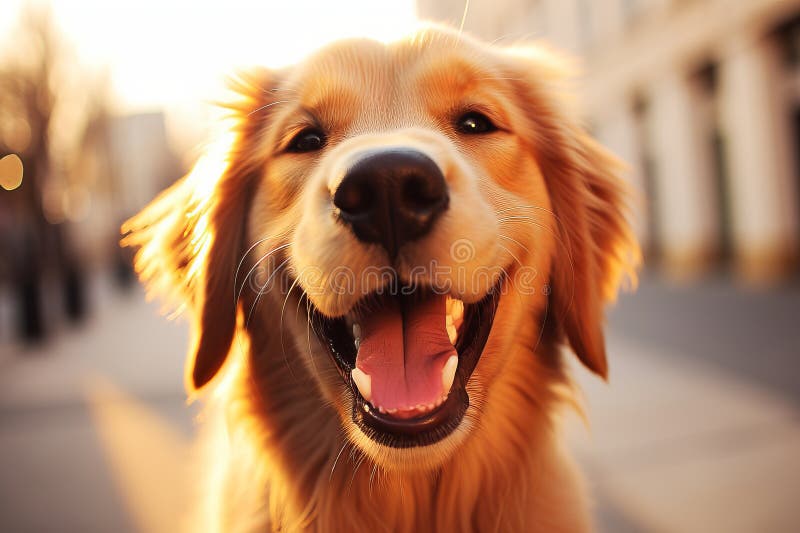 The Dog is Smiling. a Dog is a Human Favorite Stock Illustration ...