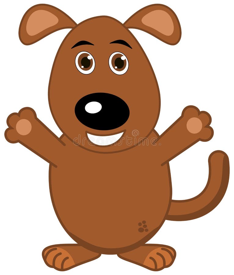 Dog standing face stock illustration. Illustration of cheerful - 48270875