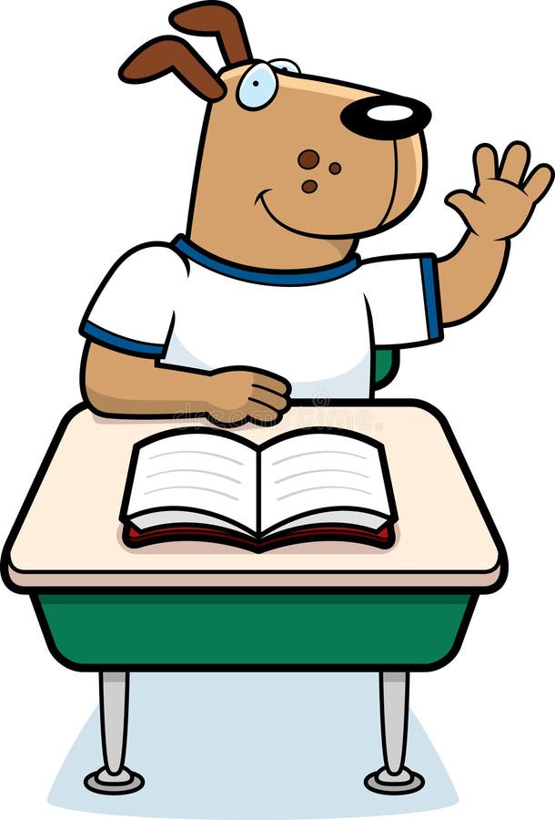 Dog Student stock vector. Illustration of classroom, answer - 11467399
