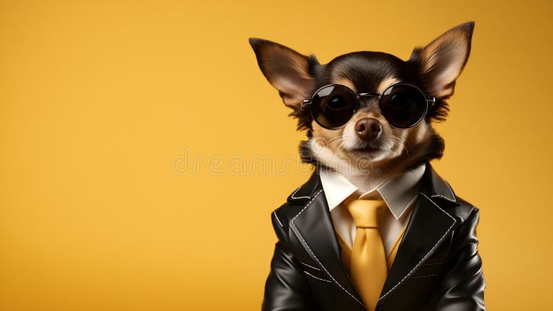 Dog in a suit stock illustration. Illustration of cartoon - 291433279