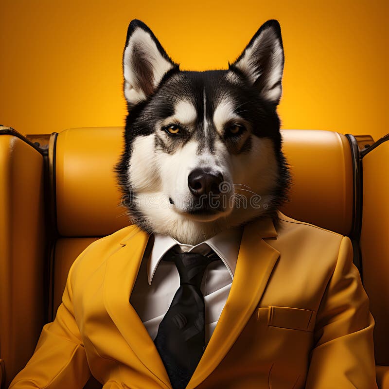 Dog in a suit stock illustration. Illustration of nose - 291433290
