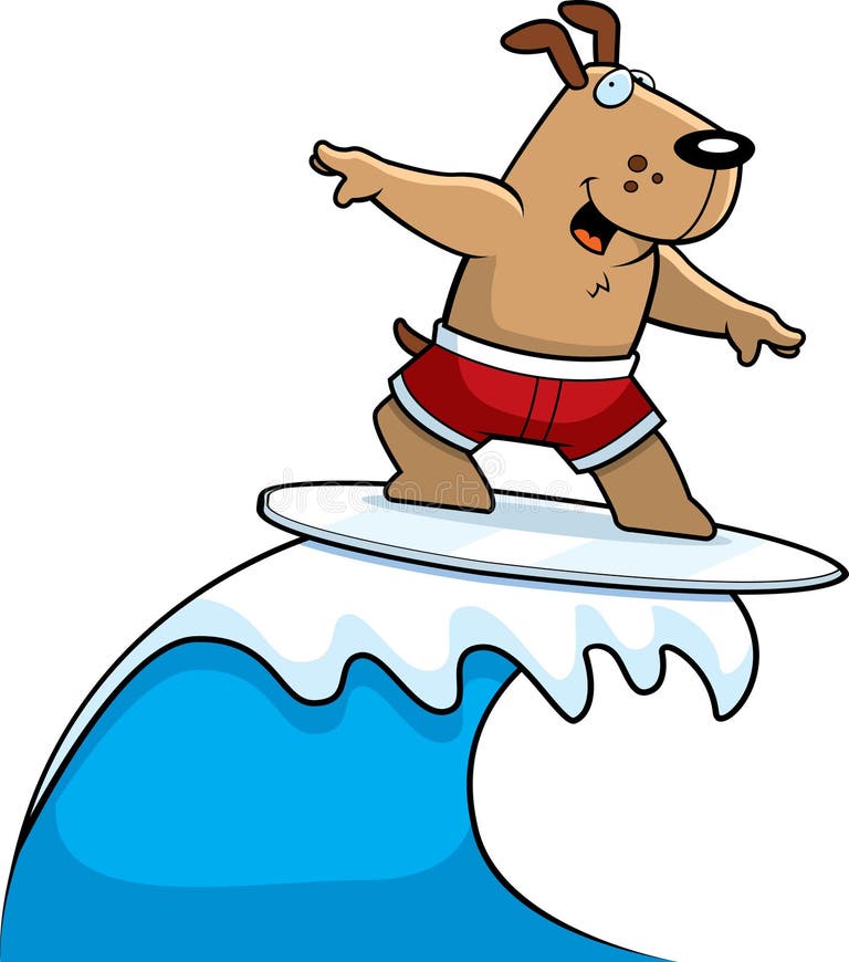 Surfing Dog Cartoon Stock Illustrations – 610 Surfing Dog Cartoon Stock ...