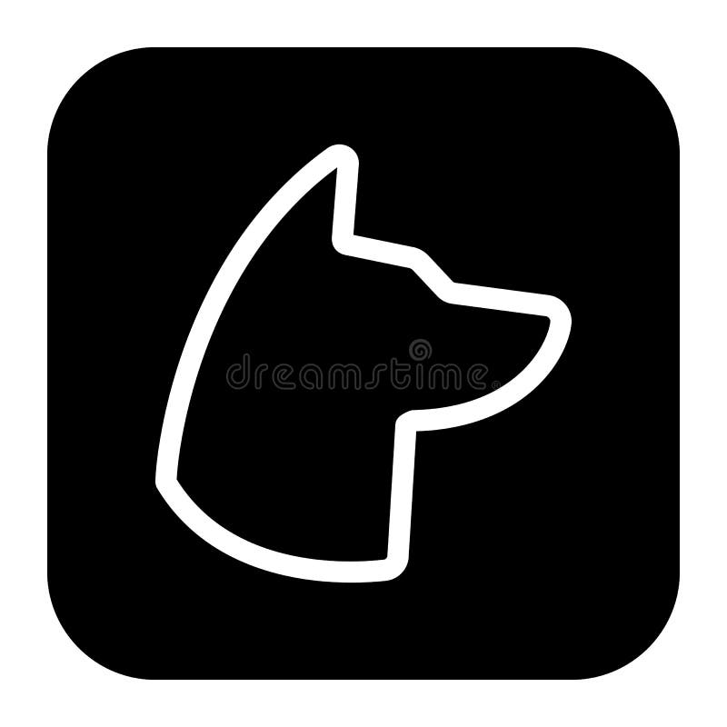 Dog Symbol Icon Square Flat Vector Art Design Color Circle Stock Vector ...