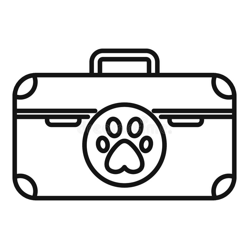 Dog Tool Box Icon, Outline Style Stock Vector - Illustration of object ...