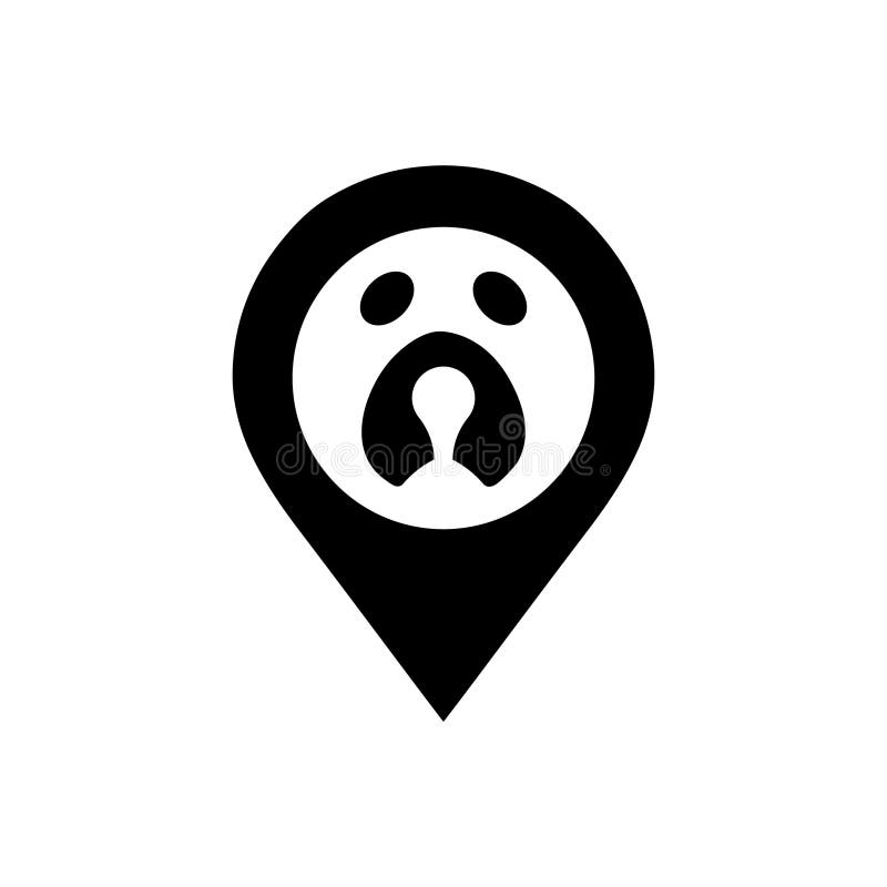 Dog tracker icon stock vector. Illustration of text - 286667838