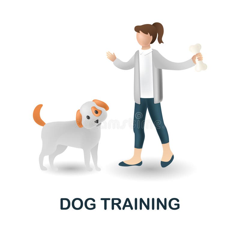 Dog Training Icon. 3d Illustration from Home Pets Collection Stock ...