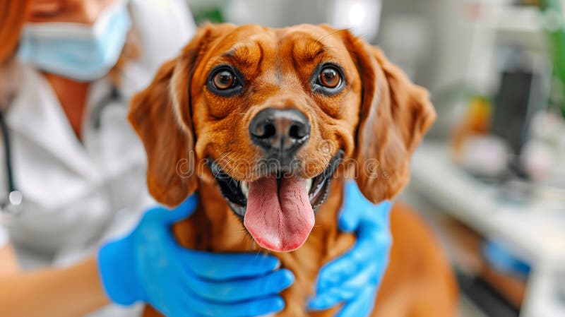 Dog Undergoing Veterinary Examination in Laboratory. Generative AI ...