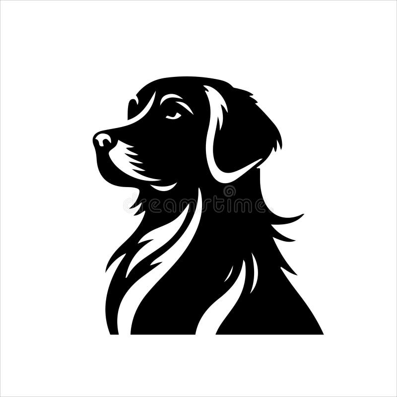 Dog Vector Style Minimalist Silhouette Black and White Stock Vector ...