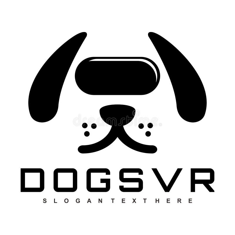 Dog vr logo brand stock vector. Illustration of flat - 225104666
