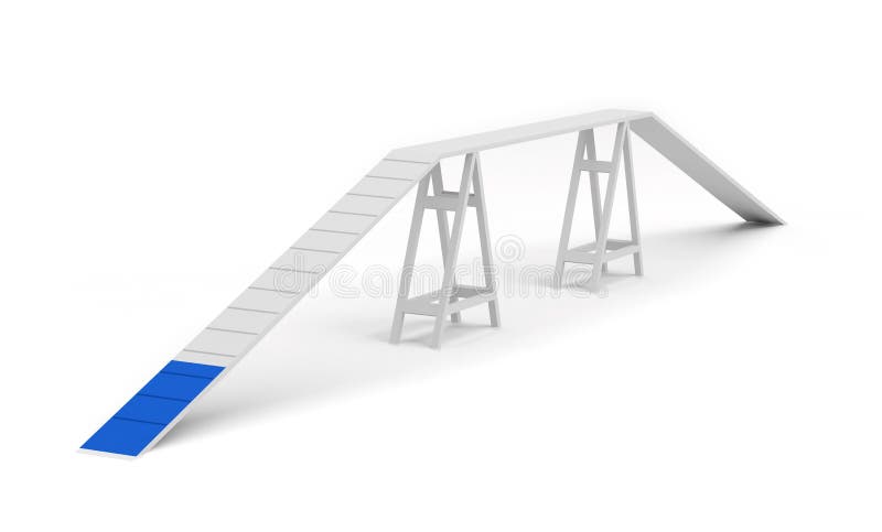 Dog Walk Obstacle Agility Dog Training Bridge Ramp Stock Illustration ...