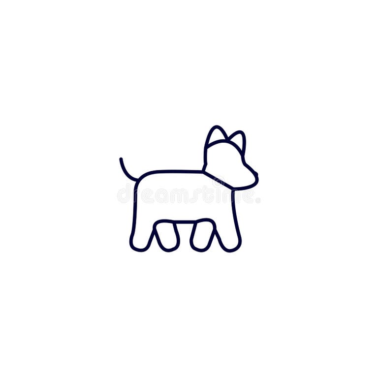 Dog Walking Icon, Vector Illustration. Flat Icon . on White Background ...