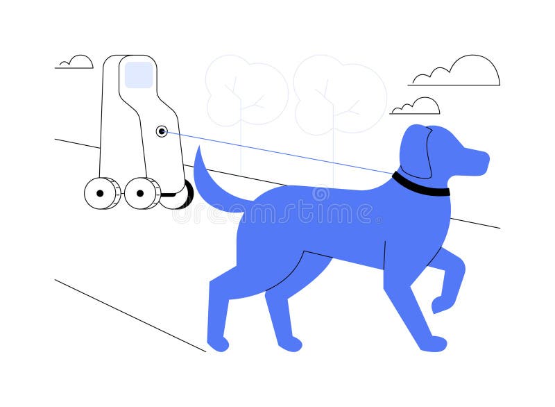 Dog Walking Robot Abstract Concept Vector Illustration. Stock Vector ...
